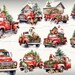 Christmas on the Farm Clipart, Christmas Truck PNG, Watercolor Clipart ...