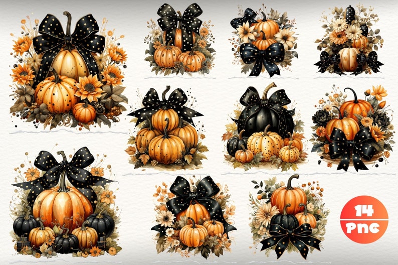 Watercolor Pumpkins Clipart, Autumn Clipart, Fall Clipart, Fall ...