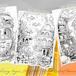 Adventure Room in the Underwater Aquarium Coloring Pages, Enchanting ...