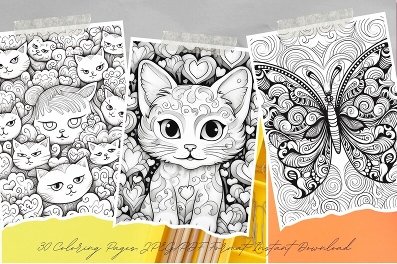 Cute Animal Doodles Clipart, Animal Kawaii Cute Doodle Coloring Page ...