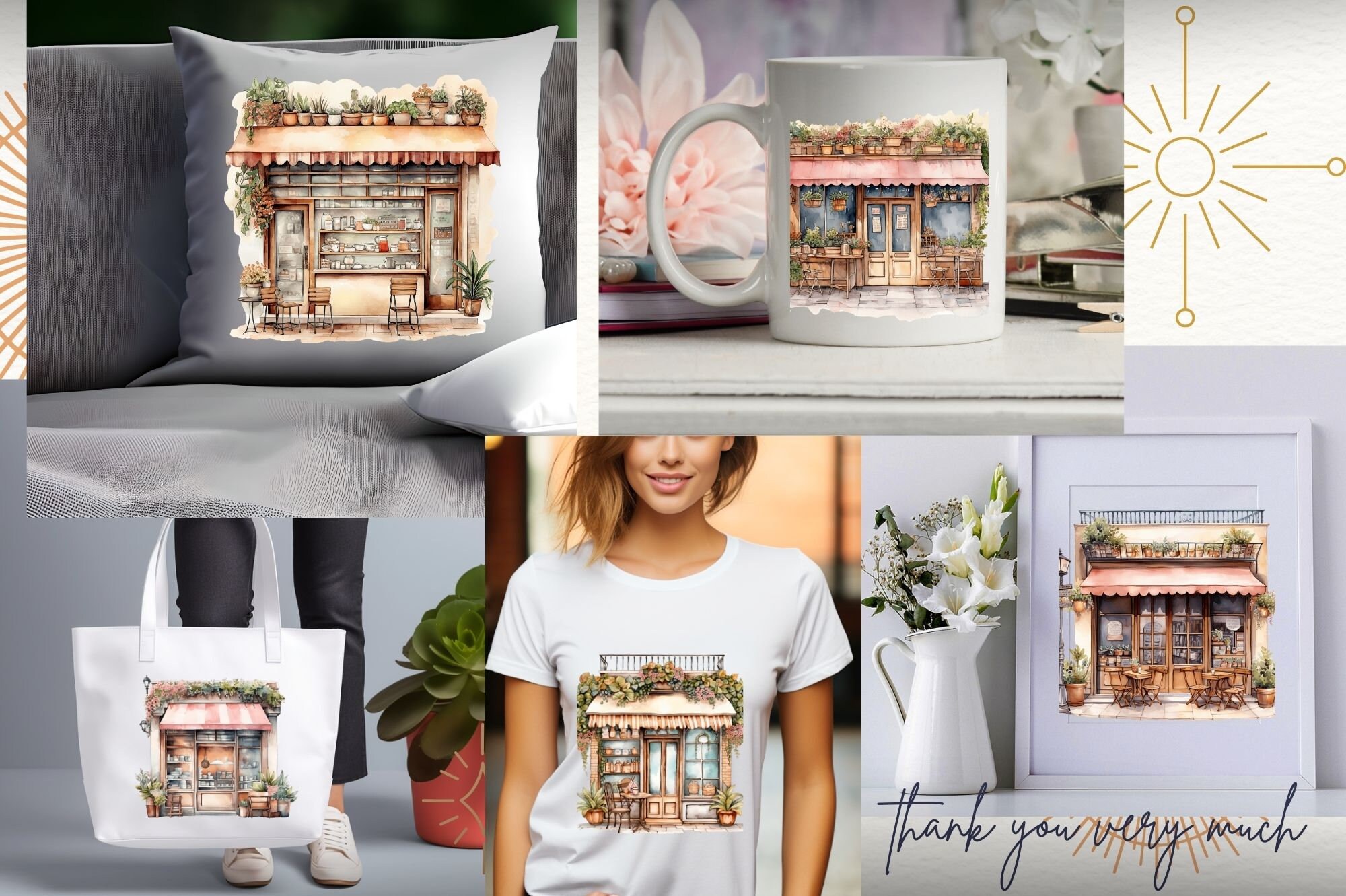 Coffee Shop Clipart Coffee Shop Portraits Coffee Shop Arts - Etsy