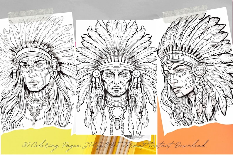 American Indian Man Coloring Pages, Native Americans Coloring Page Book ...