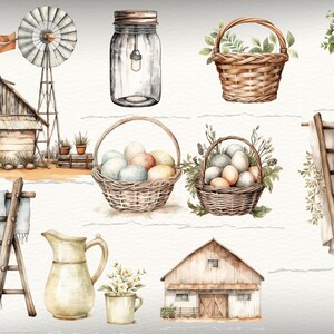 Farm Barn Watercolor Clipart, Farm Barn, Farmhouse Clipart, Barn Bundle ...