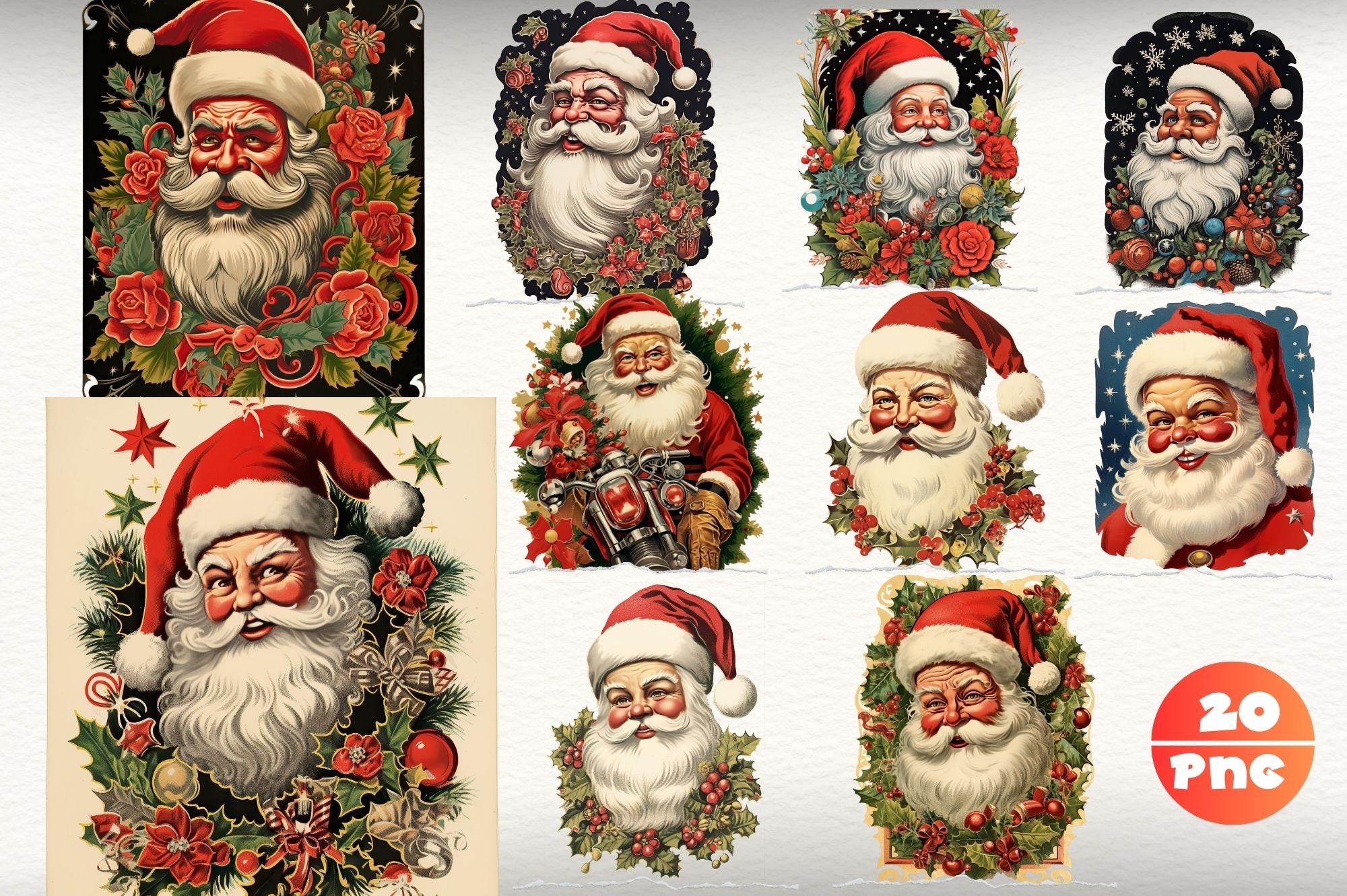 Vintage Santa Claus Clipart Christmas for Junk Journal - Etsy