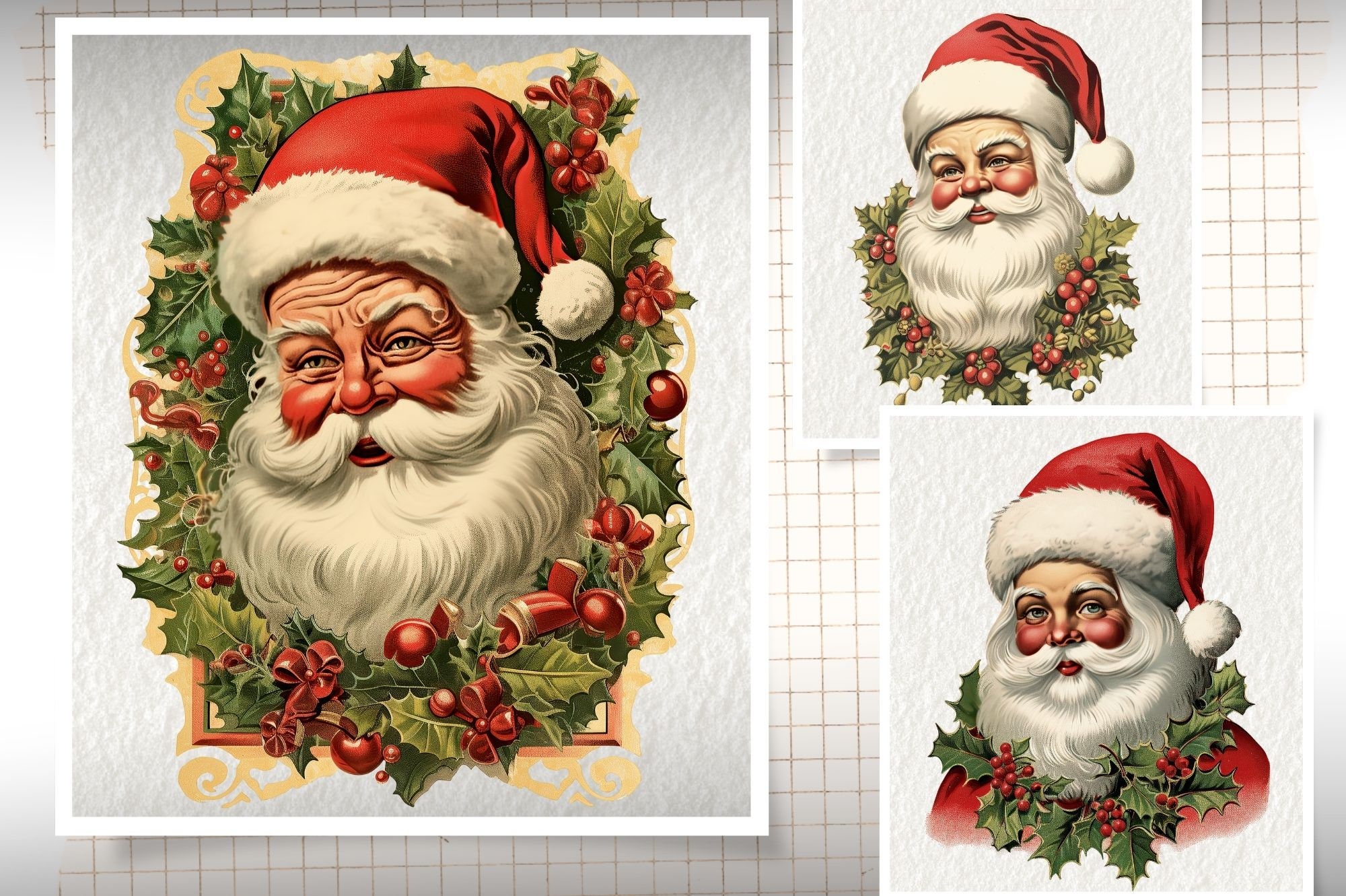 Vintage Santa Claus Clipart Christmas for Junk Journal - Etsy