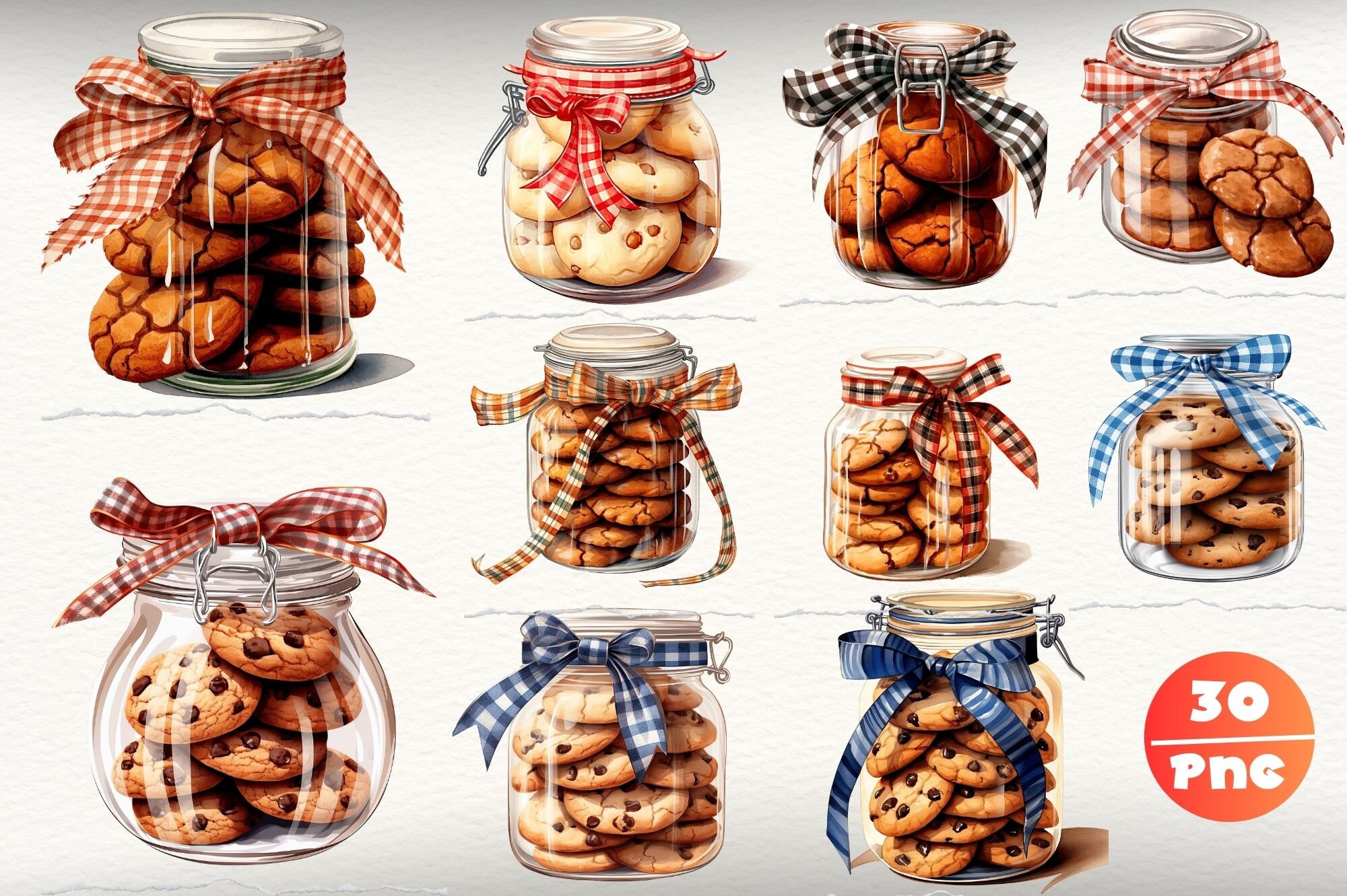 Cookie Jar Clipart, Watercolor Jar of Sweets Clipart, Candy Jar Clipart ...