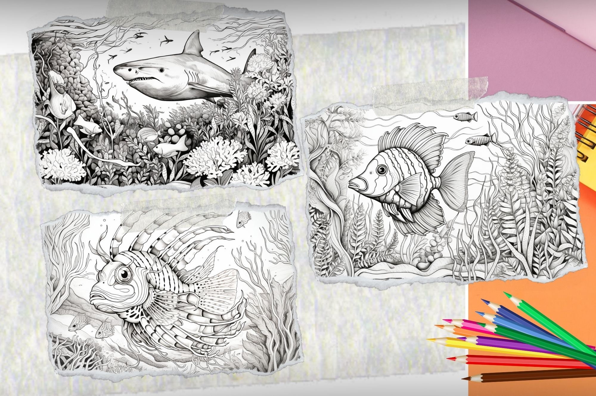 Under the Sea Coloring Pages Printable, Ocean Animal Coloring Pages ...