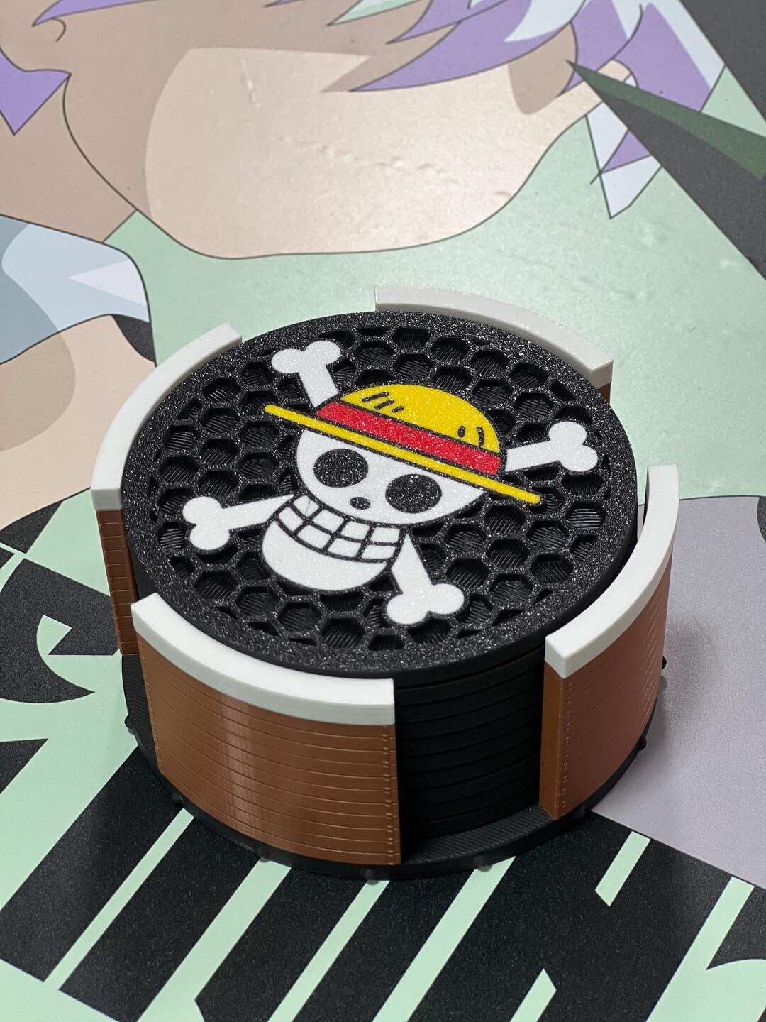 Anime Coaster Set One Piece - Etsy
