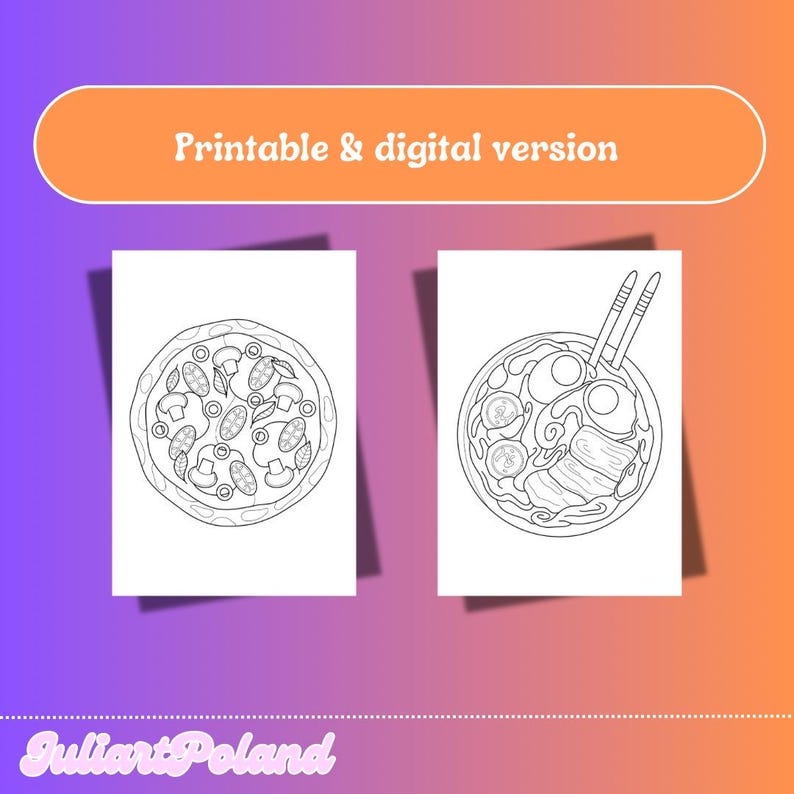 Fast Food Coloring Pages, Coloring Book, Instant Download, Pdf File ...