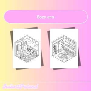 Isometric Rooms Coloring Pages, Coloring Book, Instant Download, Pdf ...