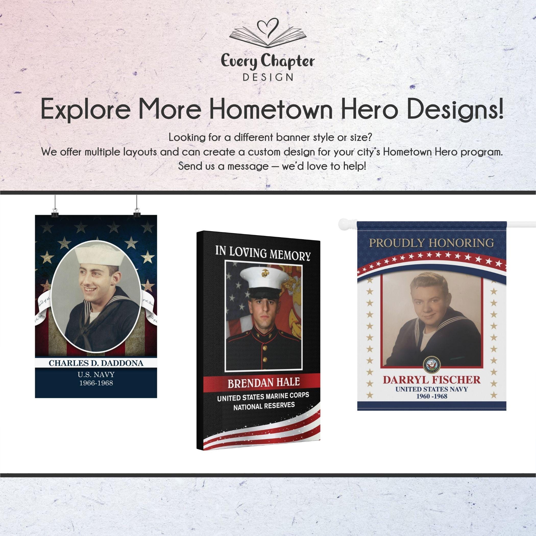 Hometown Hero Streetpole Banner Template - 30x60 Canva Design for ...