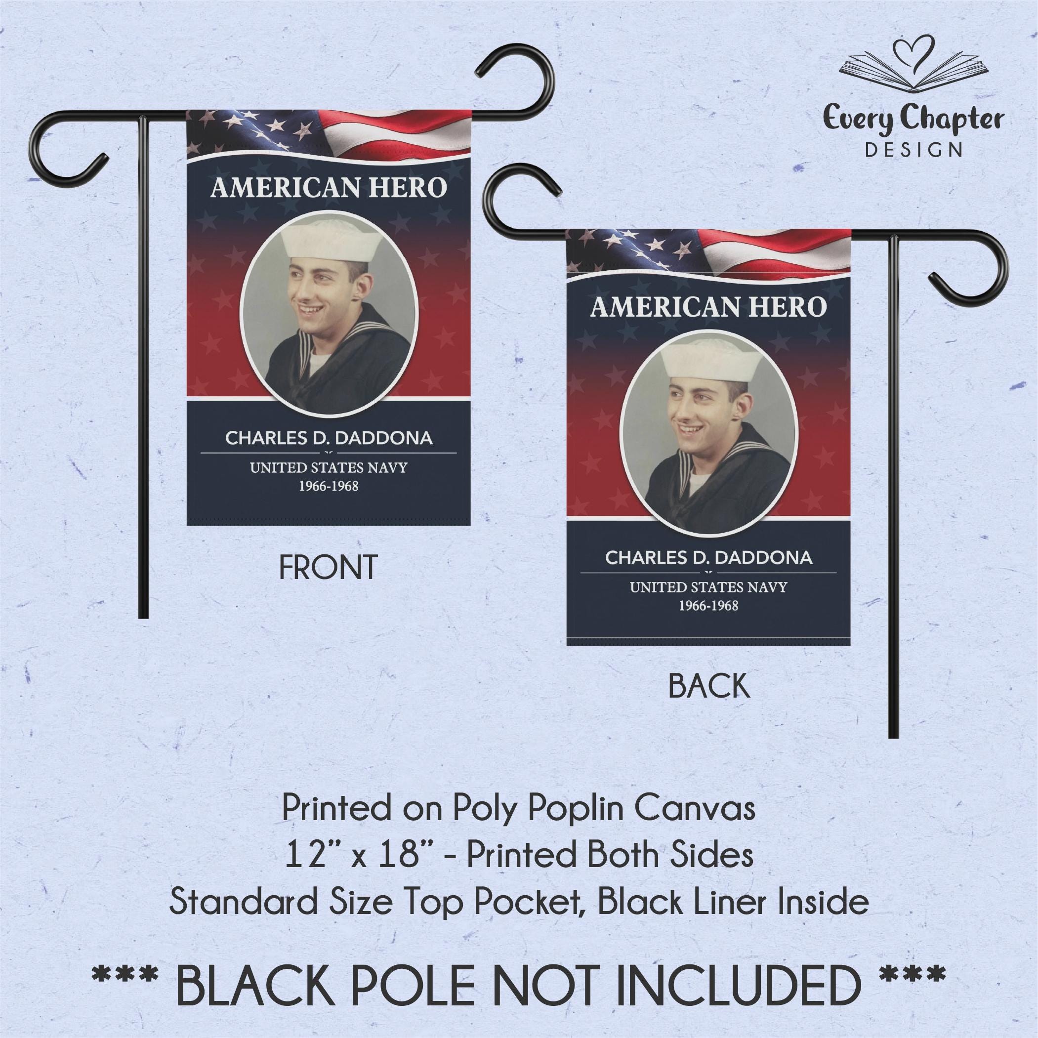 Personalized Hometown Hero Military Veteran Tribute Garden Flag ...