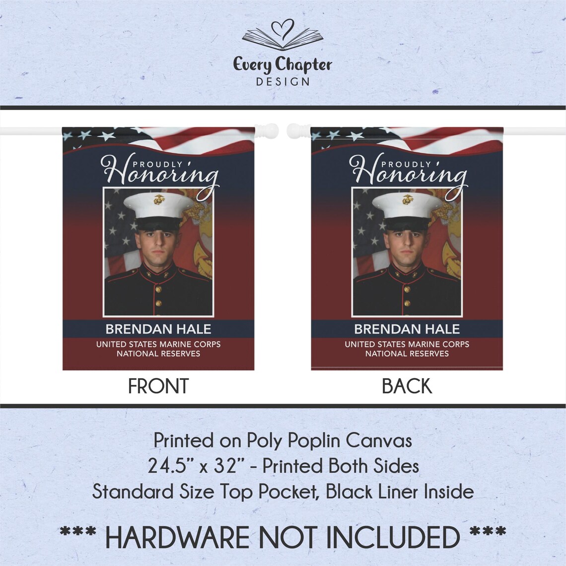 Personalized Military Memorial House Flag - Patriotic Veteran Banner - Etsy