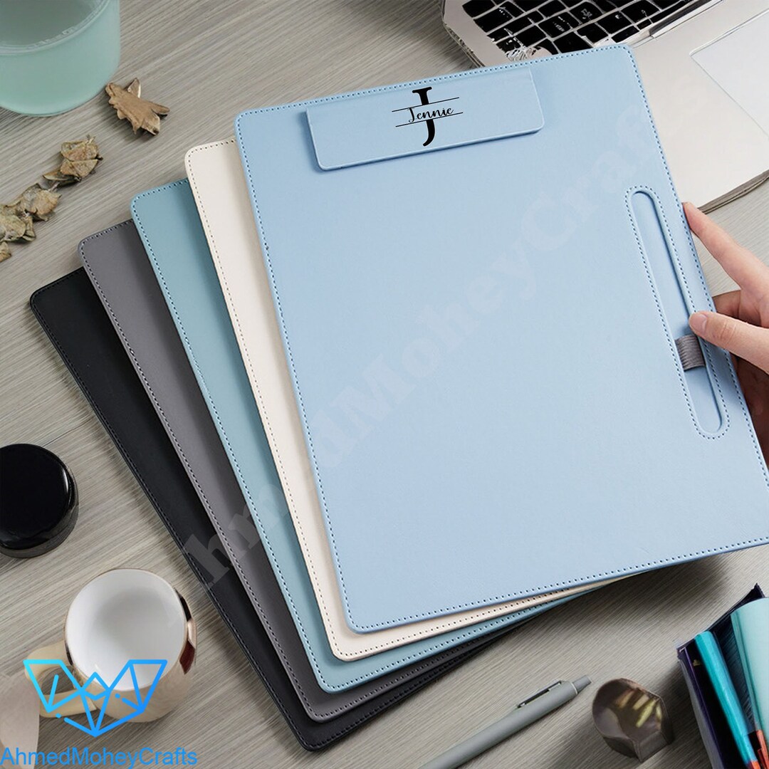 Personalized Name Clipboard, Leather Clipboard, Custom Meeting Memo ...