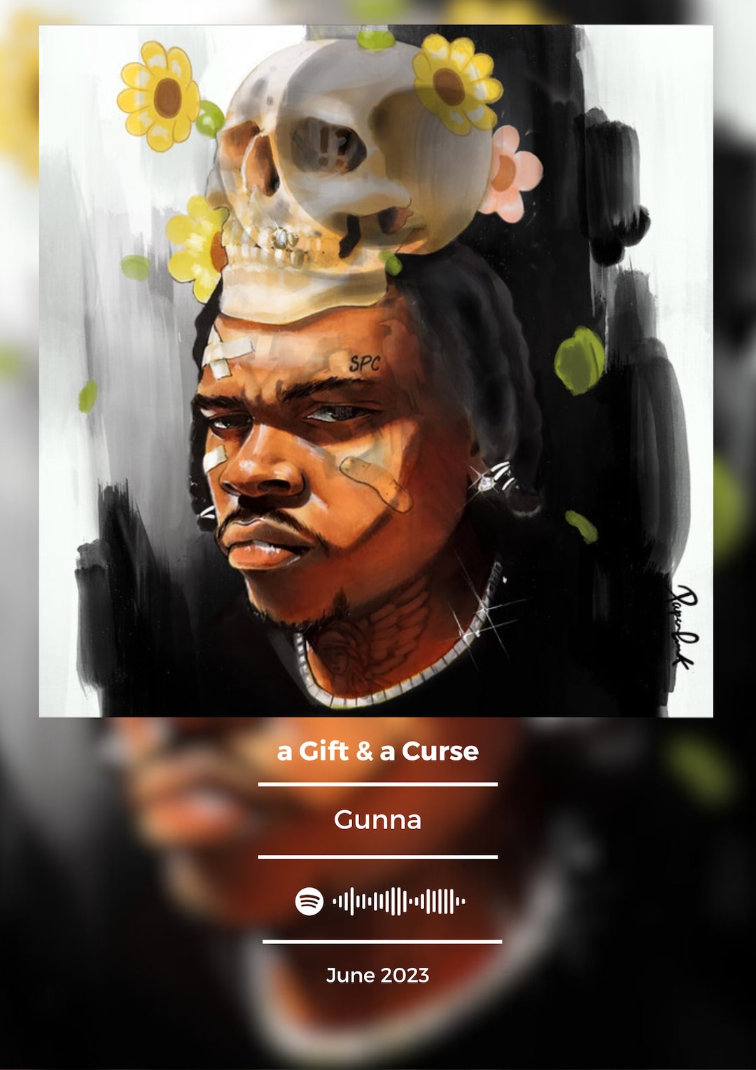 A Gift & a Curse Gunna Album Cover Poster - Etsy