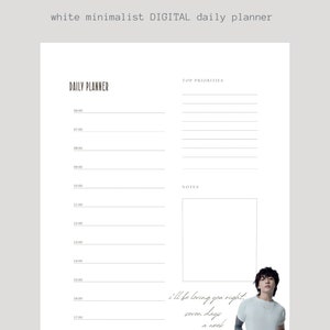 BTS JUNGKOOK SEVEN Digital Daily Planner, Minimalist Daily Planner ...