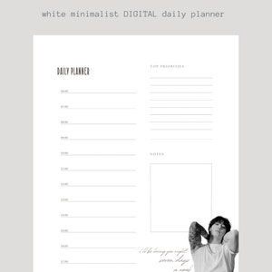 BTS JUNGKOOK SEVEN Digital Daily Planner, Minimalist Daily Planner ...