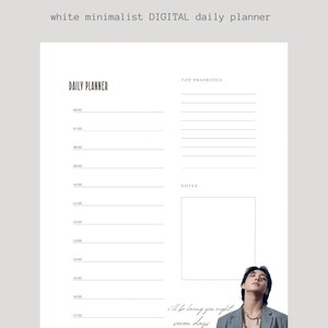 BTS JUNGKOOK SEVEN Digital Daily Planner, Minimalist Daily Planner ...