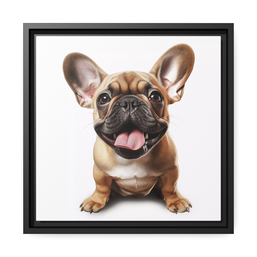 Frenchie Art French Bulldog Gift Frenchie Puppy Square - Etsy