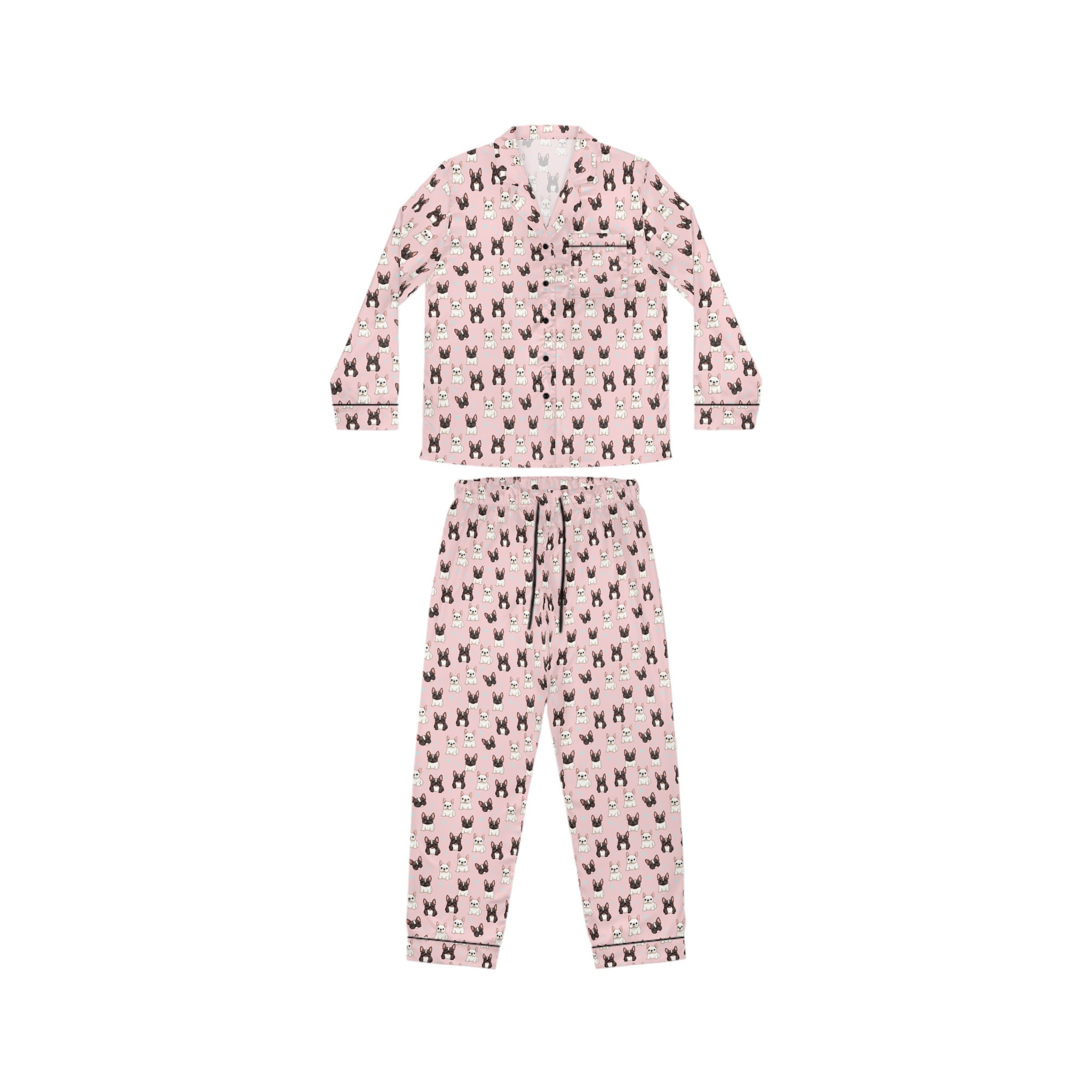 Frenchie Satin Pajamas, French Bulldog Gift, Frenchie Dog Mom, Pajama ...