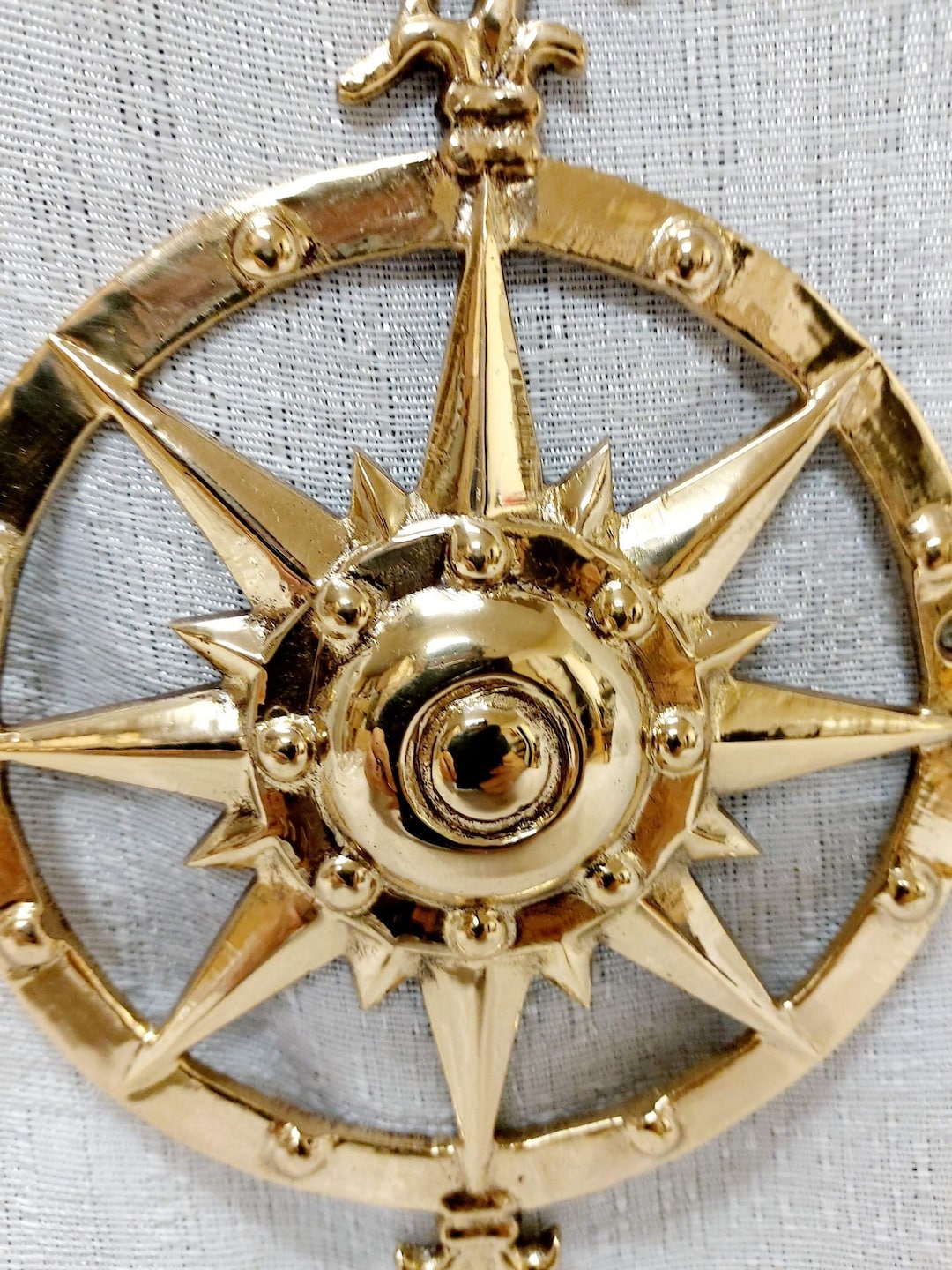 Brass Compass Rose Nautical Wall Plaque Wall Art Medallion Decorative ...