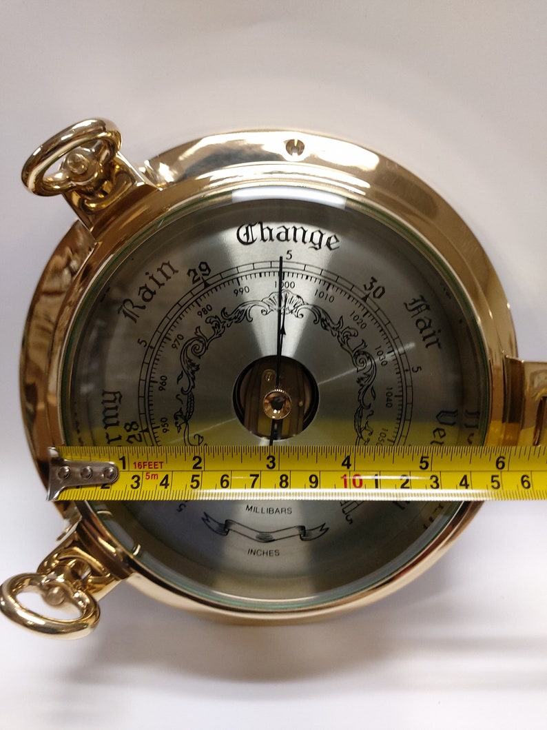Polished Brass Porthole Barometer Nautical Decor - Etsy