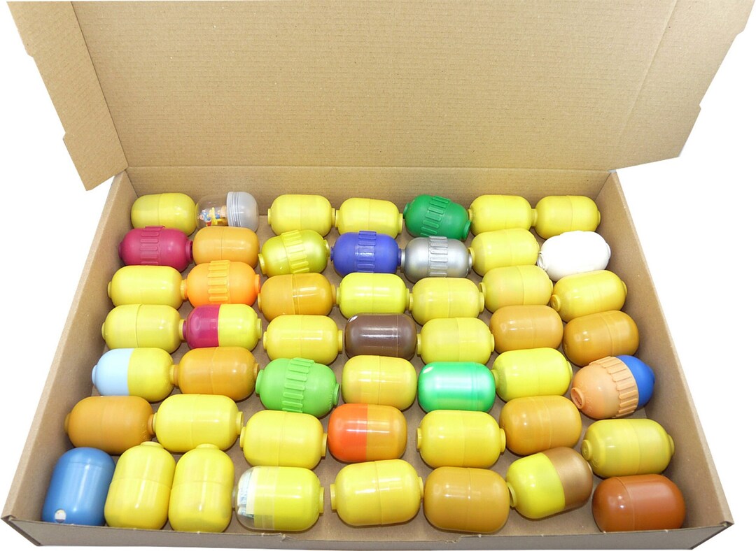 50 Colorfully Mixed Original Filled Surprise Egg Capsules From Ferrero ...