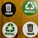 Recycle Sticker for Trash Can - Bin Labels - 5x5 Inches - 2 Pieces - Etsy