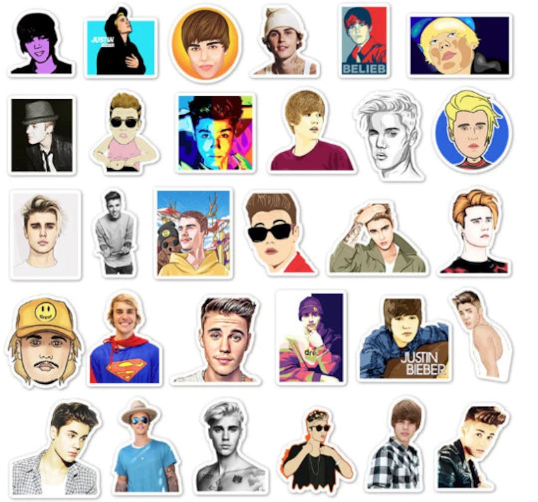 10 Popular Justin Bieber - Cute Stickers - Bieber Decal - Laptop ...