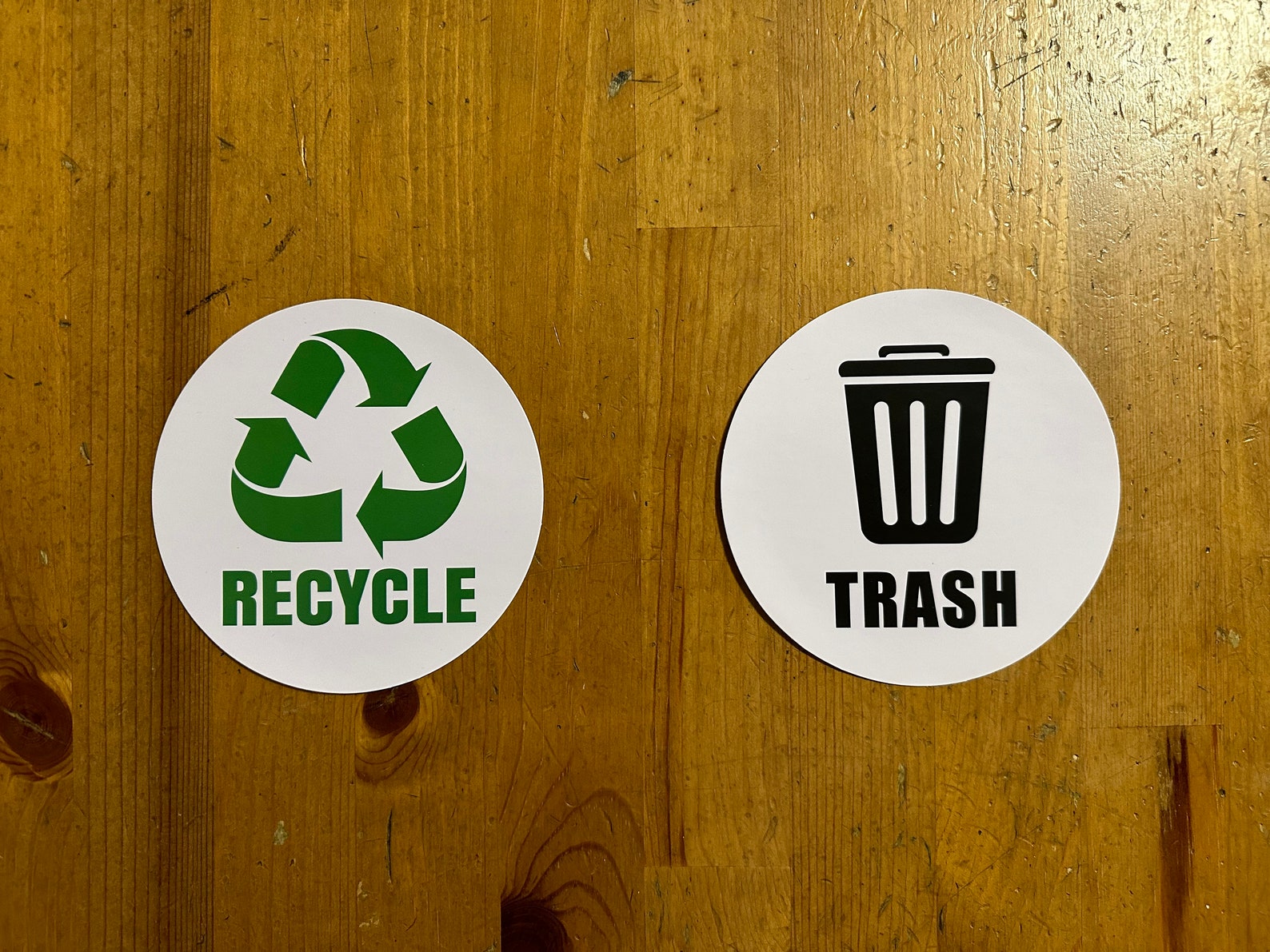 Recycle Sticker for Trash Can - Bin Labels - 5x5 Inches - 2 Pieces - Etsy