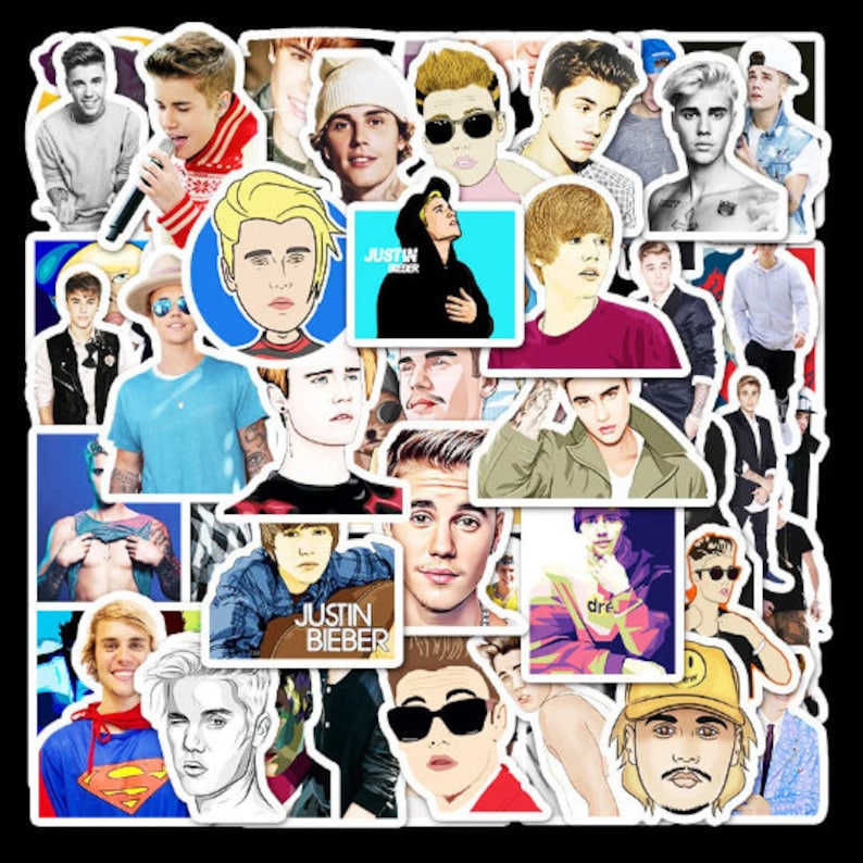 10 Popular Justin Bieber Cute Stickers Bieber Decal Laptop Sticker ...