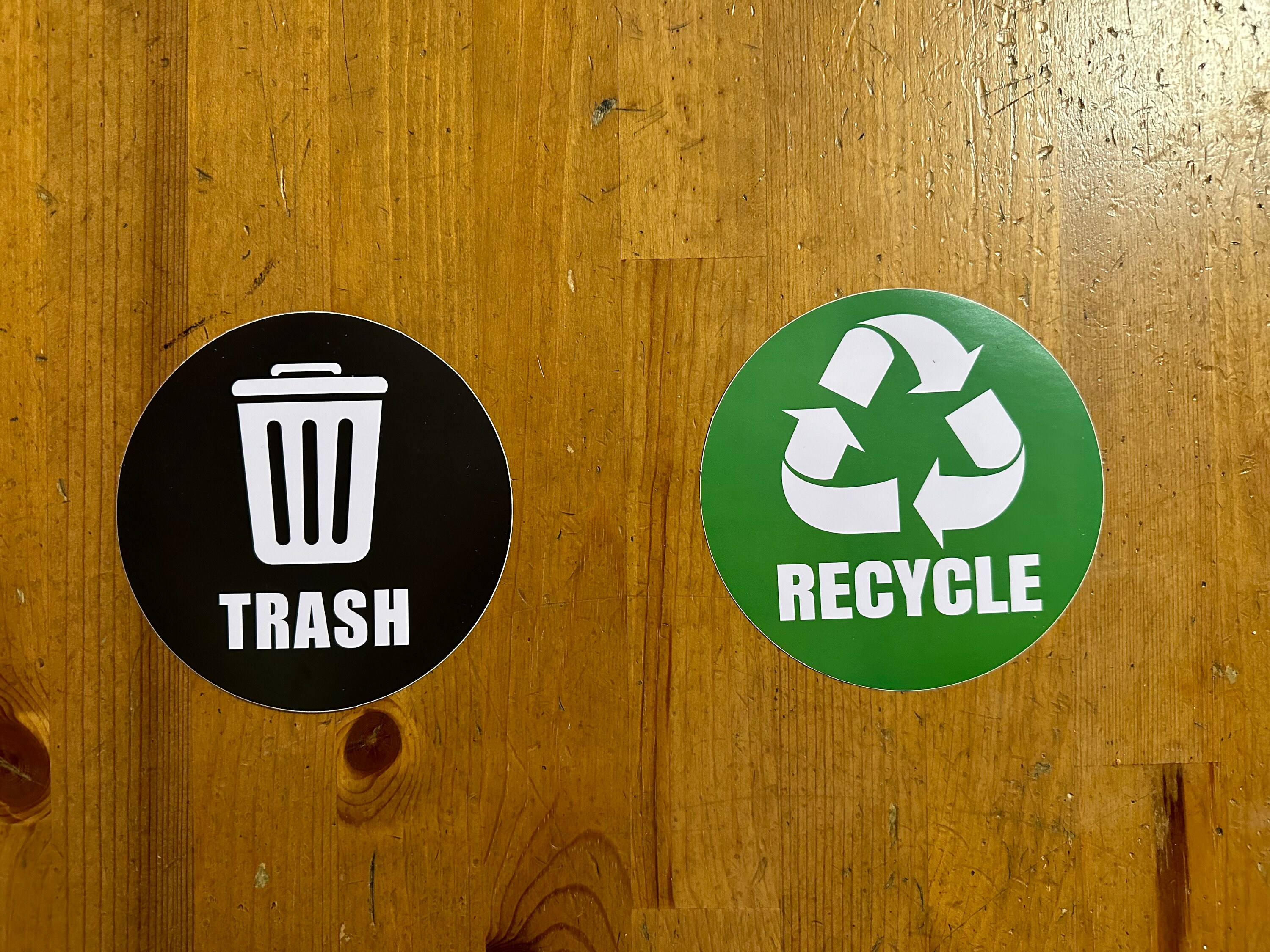 Recycle Sticker for Trash Can - Bin Labels - 5x5 Inches - 2 Pieces - Etsy