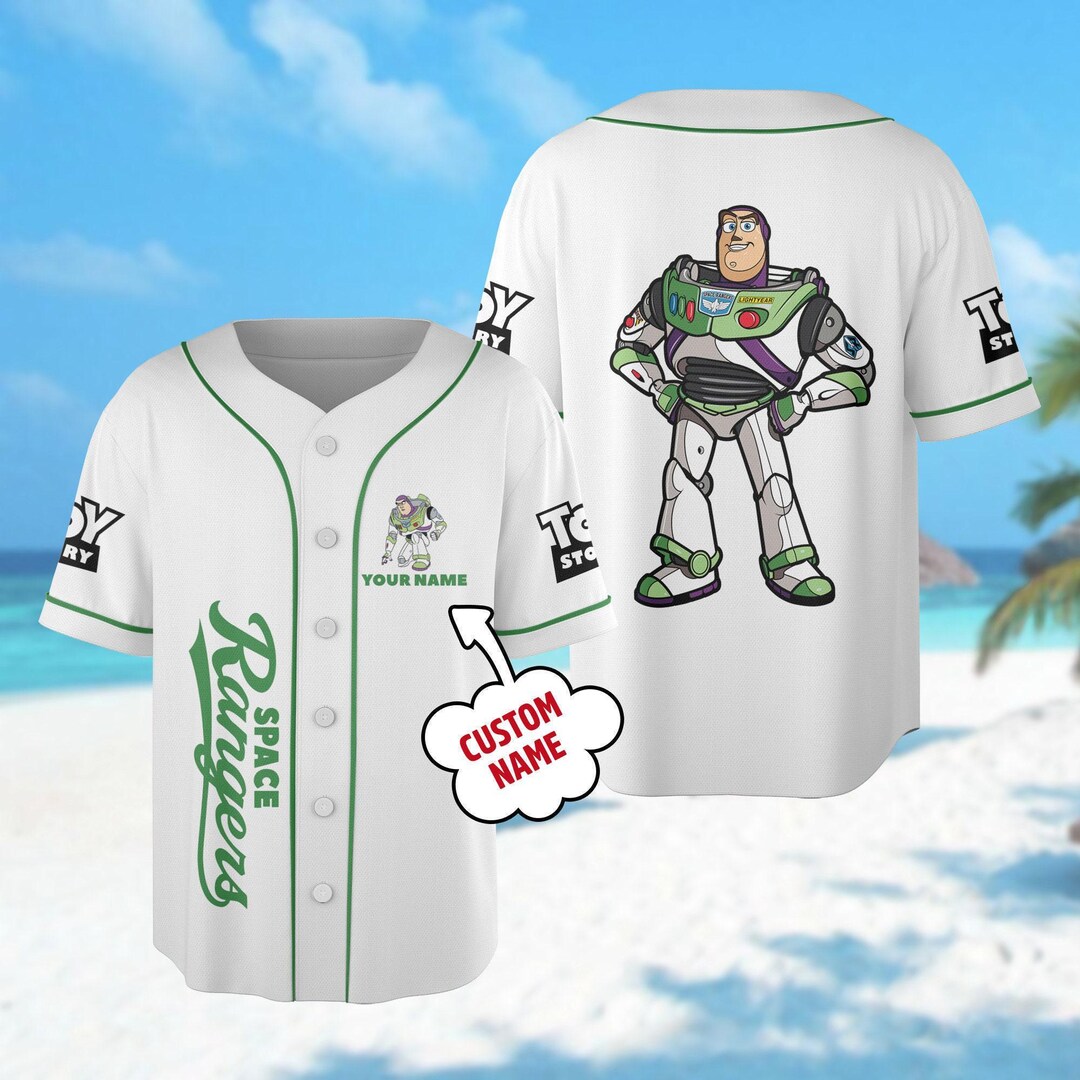 Custom Buzz Lightyear Space Buzz Baseball Jersey, Toy Story Baseball ...