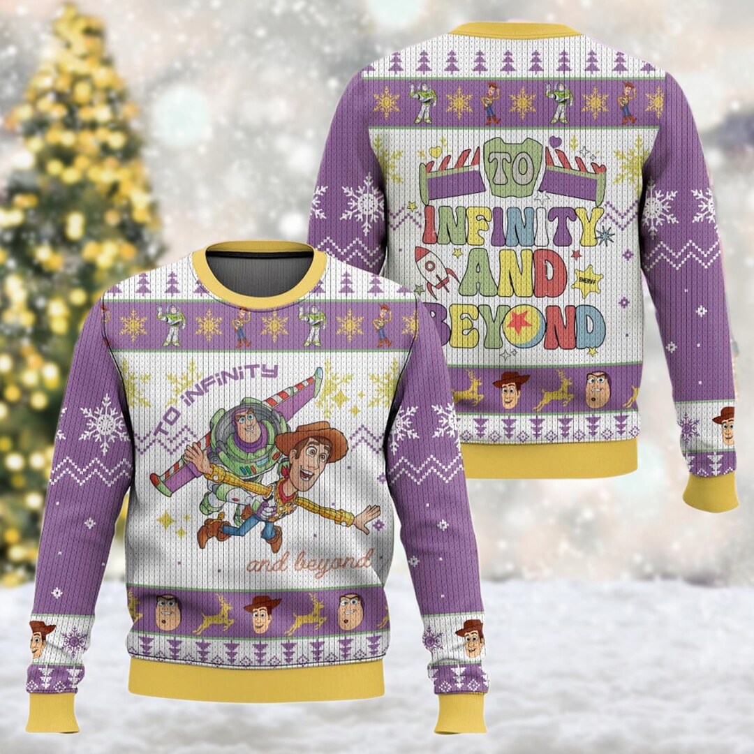 To Infinity and Beyond Buzz Lightyear and Woody Xmas Sweater, Toy Story ...