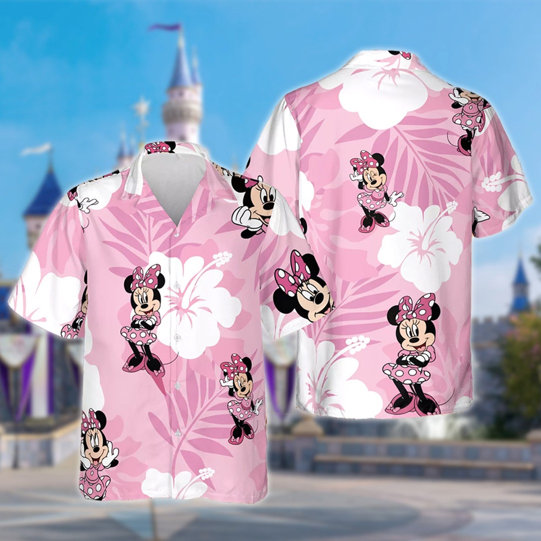 Funny Minnie Mouse Hawaiian Aloha Button Down Shirt Summer Vibe, Girl ...
