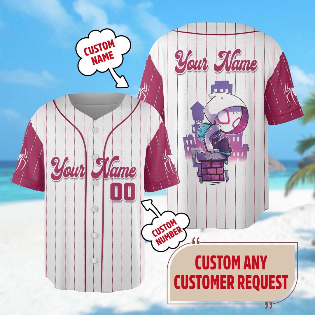 Custom Spidey and His Amazing Friend Baseball Jersey, Spider Gwen Stacy ...