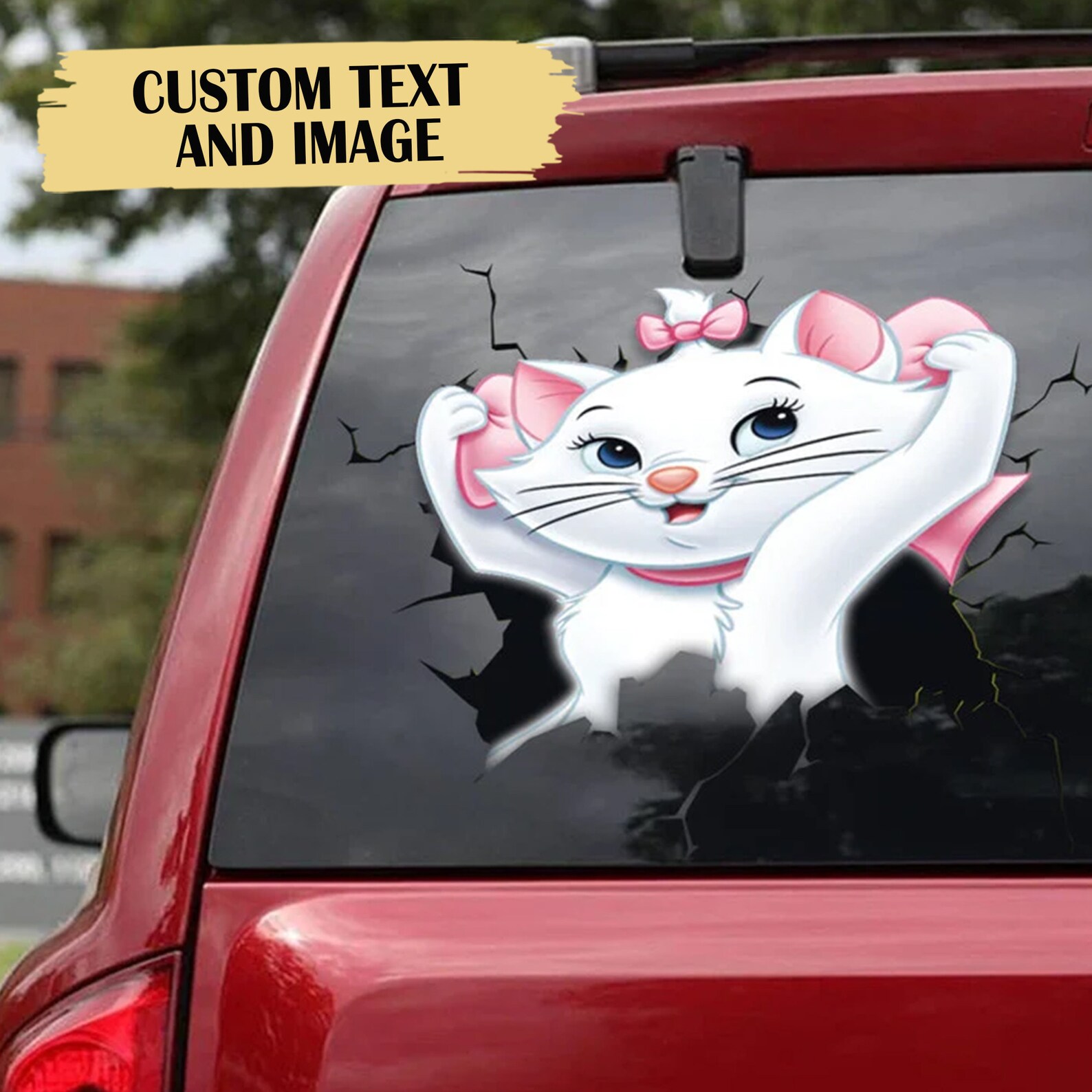 Marie the Aristocats Sticker, Marie Cat Car Sticker, Marie Vinyl Decal ...
