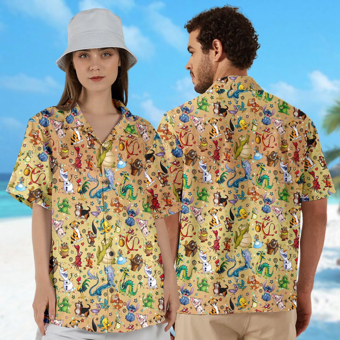 All Movie Sidekicks Characters 3D All Over Printed Hawaiian Shirt ...