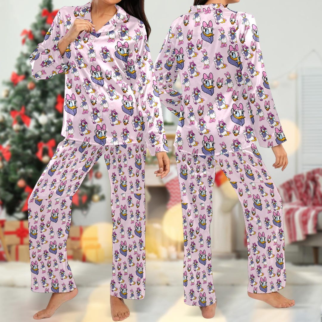 Cute Daisy Duck Pajamas, Animated Daisy Duck Long Sleeve Shirt, Cartoon ...