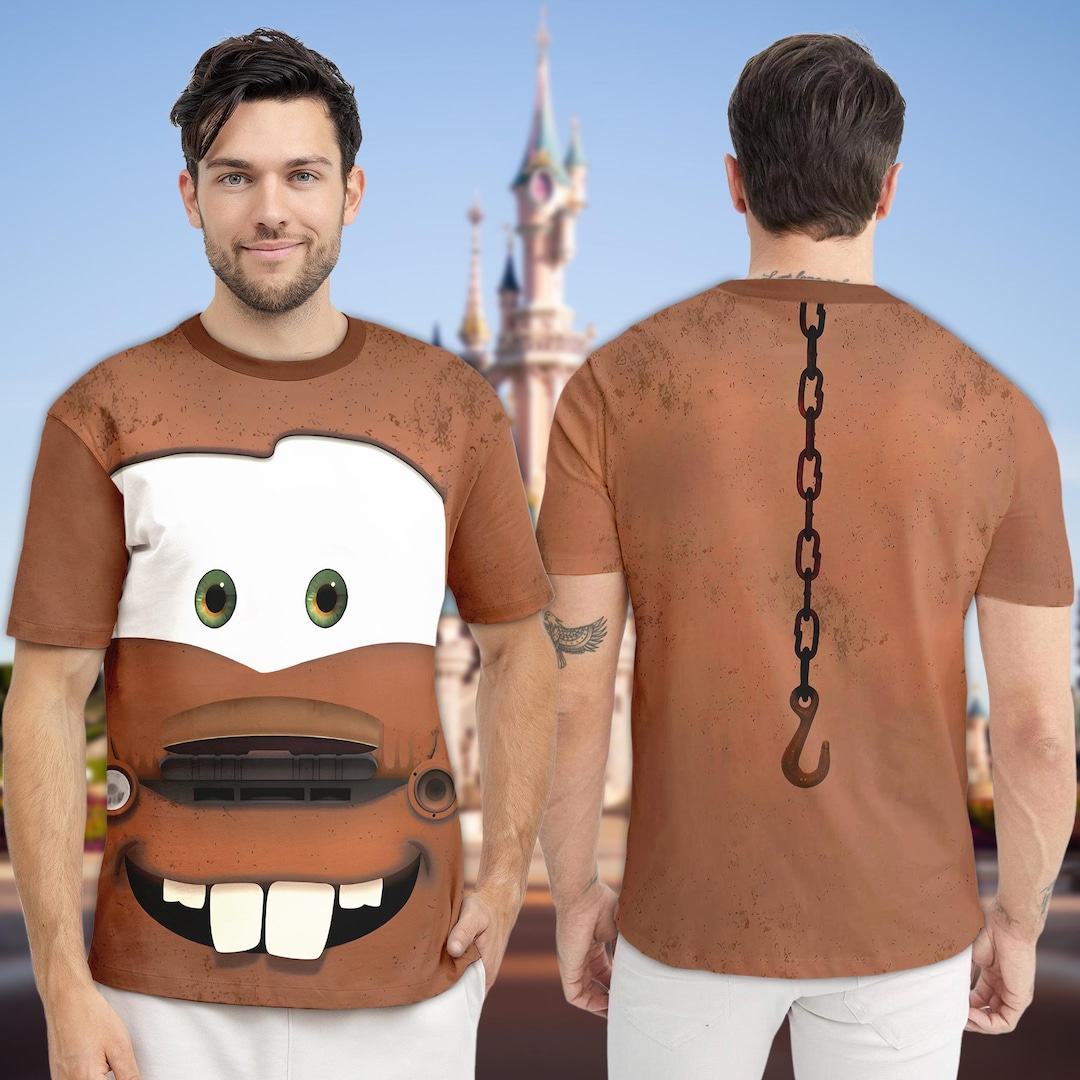 Tow Mater Unisex Costume T-shirt, Cars Tow Mater Cosplay Costume Shirt ...
