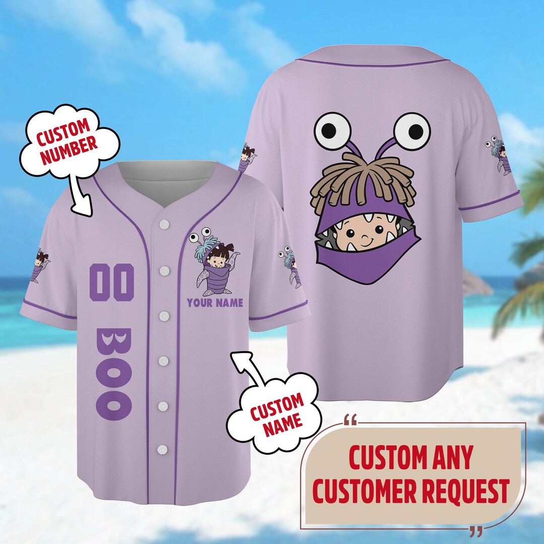 Personalized Boo Monsters Inc Baseball Jersey, Monster Inc Baseball ...