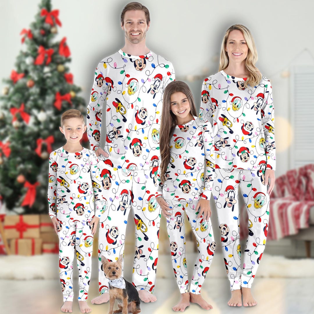 Mickey and Friends Christmas Pajamas, Mickey Mouse Christmas Pajama Set ...