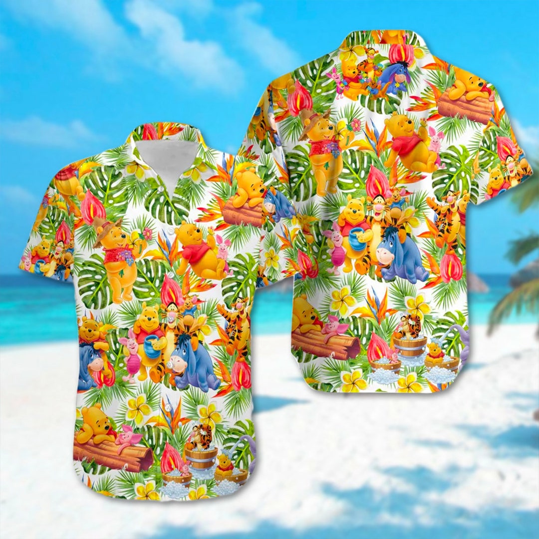 Winnie the Pooh Vacation Hawaiian Shirt, Pooh and Friends Summer Aloha ...