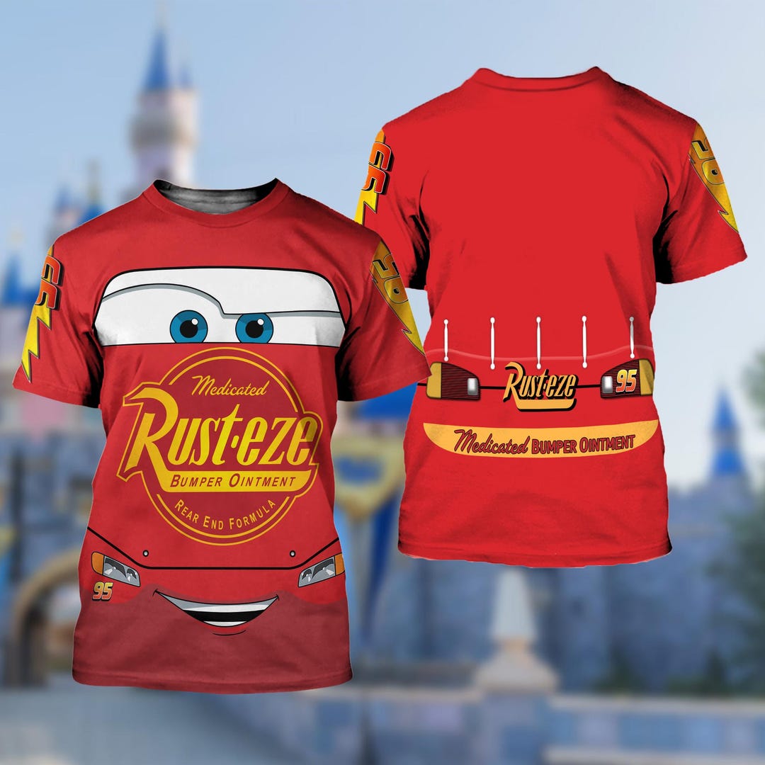 Lightning Mcqueen Unisex Costume T-shirt, Cars Lightning Mcqueen ...