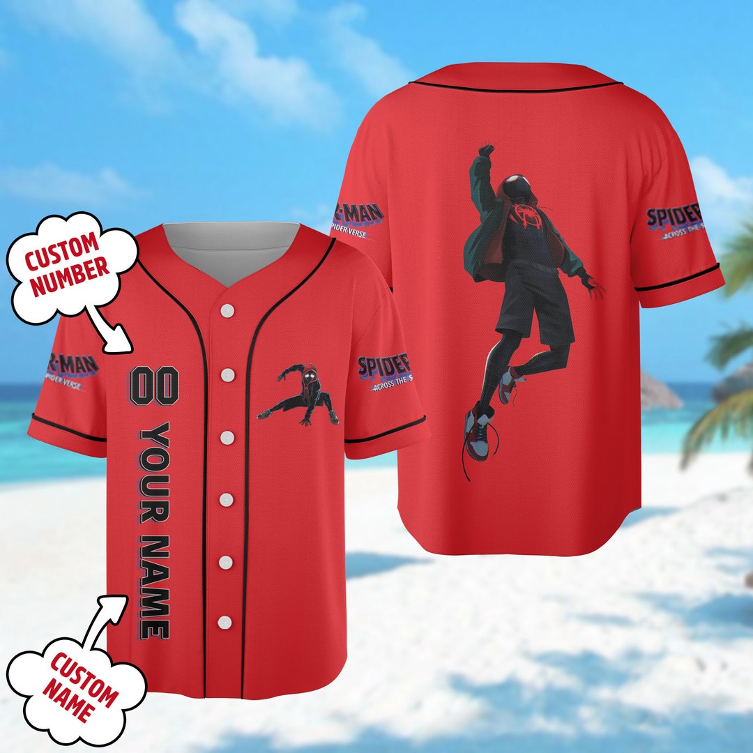 Custom Spider Man Across the Spider Verse Baseball Jersey, Superhero ...