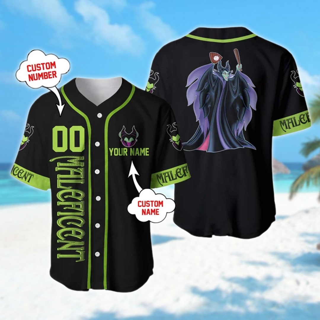 Custom Name & Number Villains Women Character Baseball Jersey, Sleeping ...