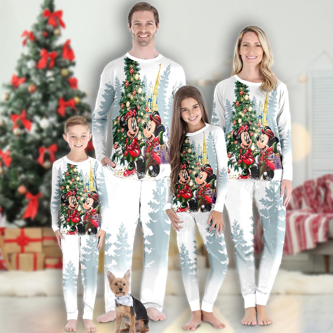 Minnie Mouse Christmas Pajamas Set, Mickey Mouse Christmas Family ...