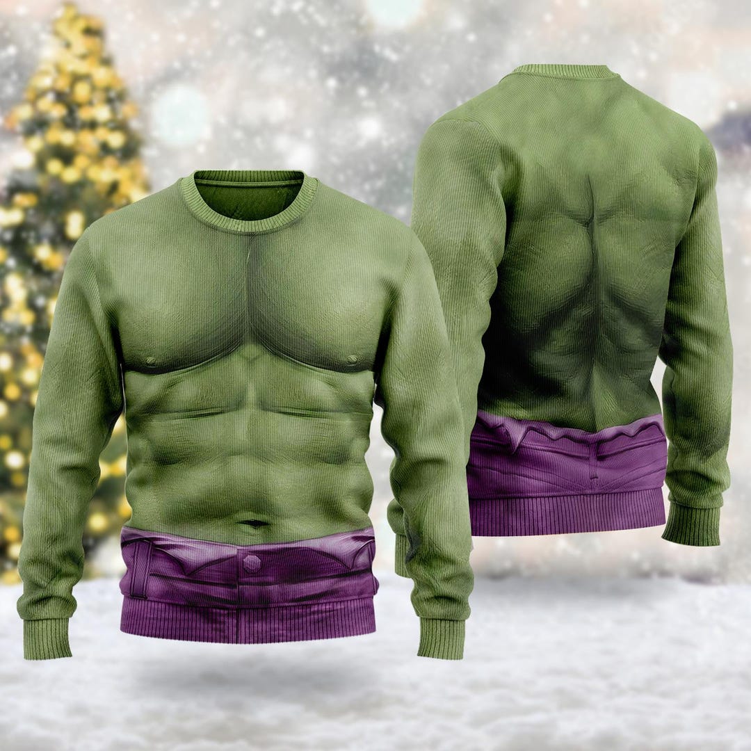 The Incredible Hulk Ugly Christmas Sweater, the Incredible Hulk Movie ...
