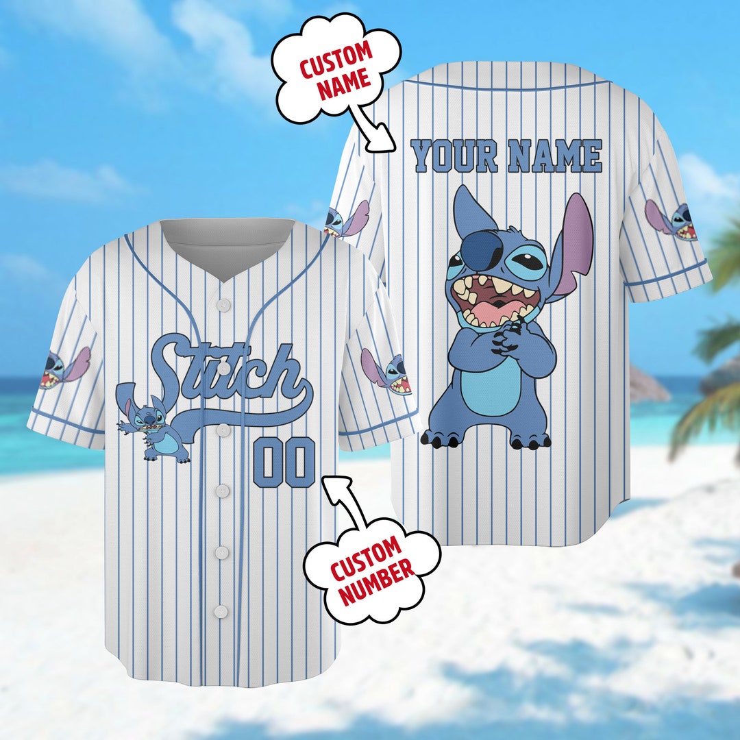 Custom Stitch Baseball Jersey, Stitch Baseball Jersey Team, Stitch ...