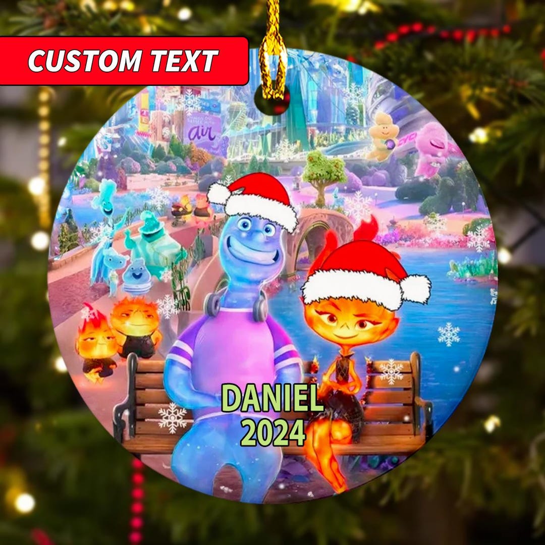 Custom Elemental Christmas Ornament, Elemental Xmas Holiday Party Home ...